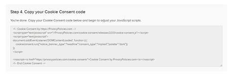 Cookie Consent Examples Privacy Policies