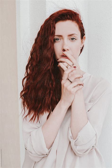 «portrait Of A Ginger Woman Del Colaborador De Stocksy «amor Burakova
