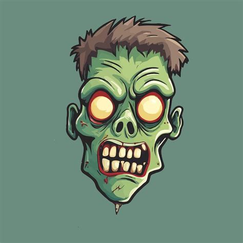 Premium Vector Vector Cartoon Zombie Face
