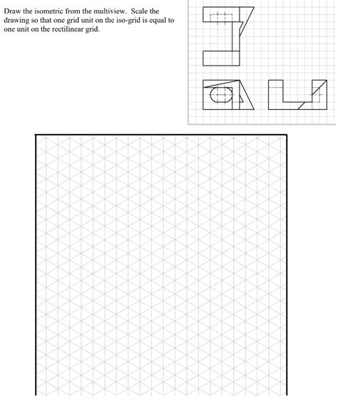 Solved Draw The Isometric From The Multiview Scale The