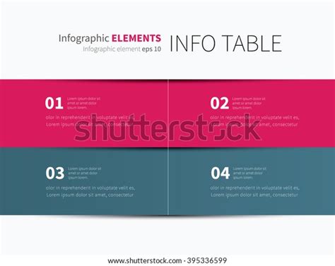 Vector Tabular Graphic Business Summary Report Stock Vector Royalty