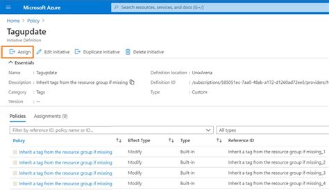 Azure Tag Automation Using An Initiative Definition Unixarena