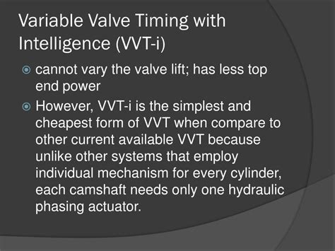PPT Variable Valve Timing VVT PowerPoint Presentation Free Download ID 2409541
