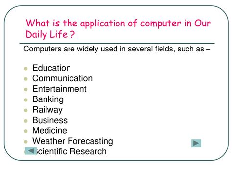 Ppt What Is A Computer What Is The Application Of Computer In Our Daily Life Powerpoint