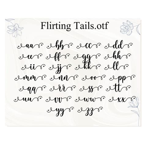 Font With Tails Otf Font With Hearts Svg Valentines Day Fo Inspire