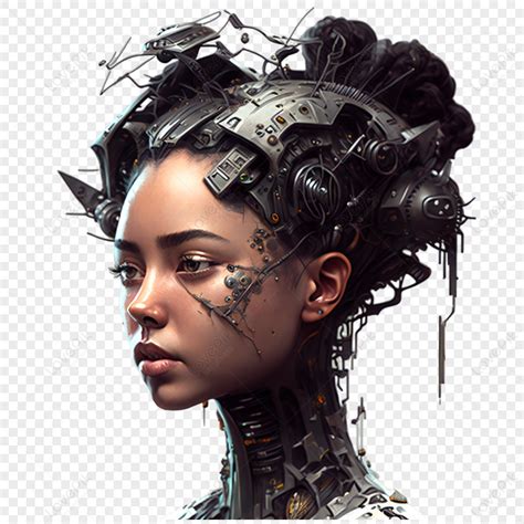 사이버 펑크 스타일 기술 캐릭터 초상화 캐릭터 모델링장래게임 역할 Png 일러스트 무료 다운로드 Lovepik