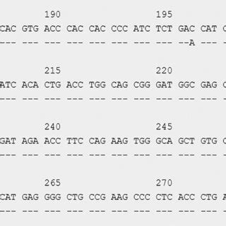 Alignment Of The Sequence Of Exon 4 Of B 07 385 With The Sequence Of Download Scientific