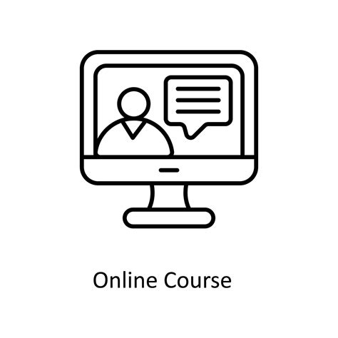 Online Course Vector Outline Icons Simple Stock Illustration Stock 22484631 Vector Art At Vecteezy