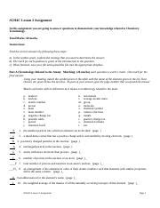 SCH4C Lesson 2 Assignment SUbmitted Docx SCH4C Lesson 2 Assignment In This Assignment You Are