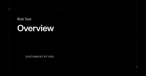 Overview Documentation Payload
