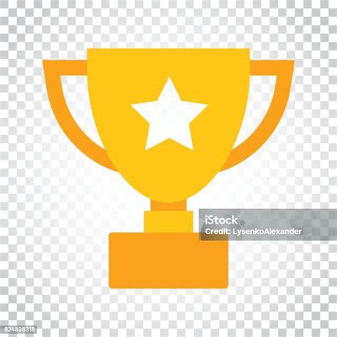 트로피 컵 평면 벡터 아이콘입니다 간단한 상자 기호입니다 격리 된 배경에 금 그림입니다 간단한 비즈니스 개념 그림입니다 Championship에 대한 스톡 벡터 아트 및