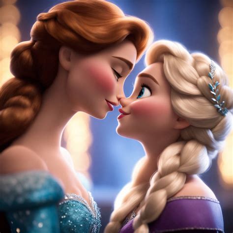 Anna Kissing Elsa By George12349208 On Deviantart