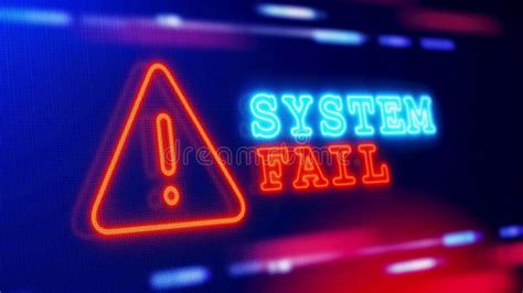 System Fail Warning Alert Screen Loop Blinking Glitch Animation Stock Footage Video Of Safety