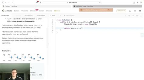 Leetcode Solution 1598 Crawler Log Folder