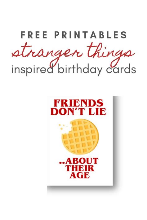 Printable Stranger Things Birthday Card Free Printable Birthday Cards