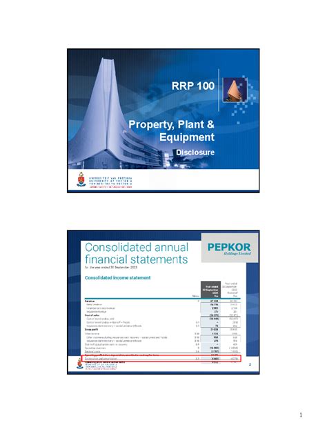 Ppe Class Slides Disclosure 1 Rrp 100 Property Plant And Equipment Disclosure 2 Accounting