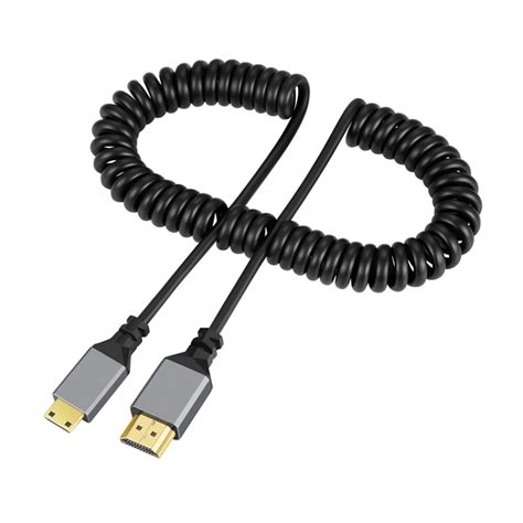 Male To Male Spring Cable Hd Mini Hd Micro Hd Port To Hdmi2 0
