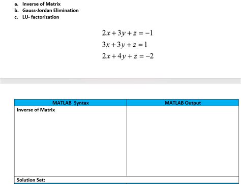[solved] determine the solution set of the give linear system below