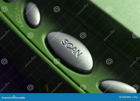 Close Up Of A Scan Button Stock Photo Image Of Business