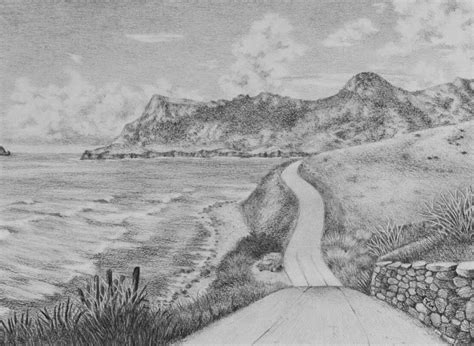 Arte Y Actividad Cultural Dibujos A Lápiz De Paisajes Marinos De Yulia