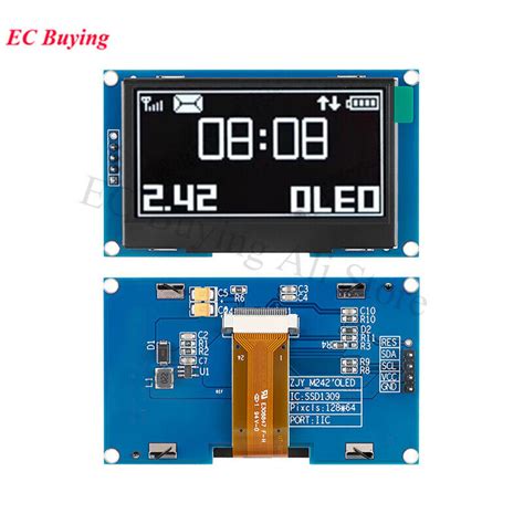 2 42 Inch White Screen Oled Module Lcd Display 128×64 Ssd1309 Spi I2c 3 3 5 V La Paz County