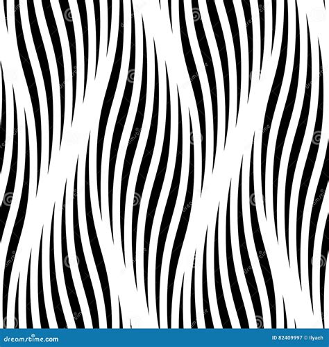Vector Seamless Pattern Of Linear Wavy Braids And Curve Lines Stock Vector Illustration Of