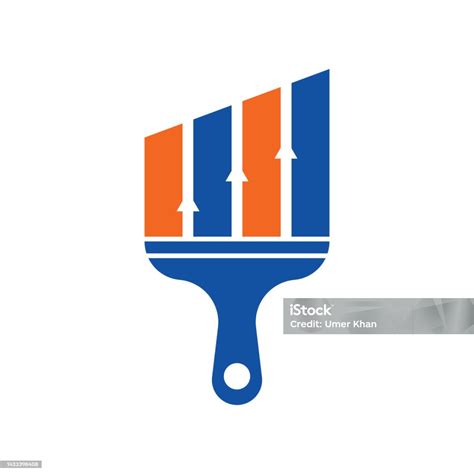 페인트 금융 로고 디자인 벡터 통계 페인트 벡터 로고 디자인 개념에 대한 스톡 벡터 아트 및 기타 이미지 개념 개념과 주제 거래자 Istock