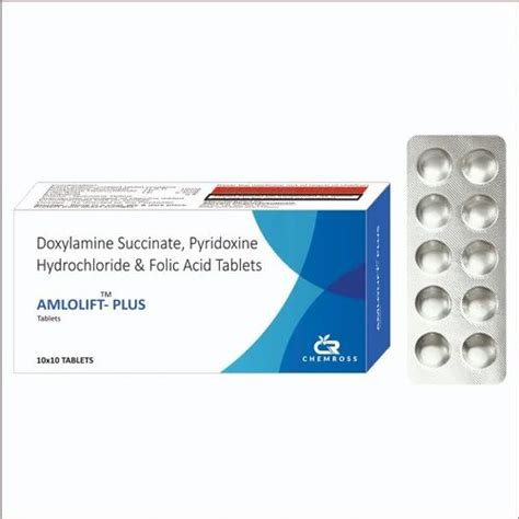 Doxylamine Succinate Pyridoxine Hydrochloride And Folic Acid Tablets For Personal At ₹ 800 Box In