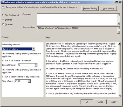 Group Policy Setting Of The Week 17 Background Upload Of A Roaming