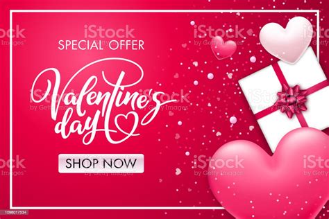 빛나는 마음과 레터링 발렌타인의 날 휴일 카드 특별 한 제공 합니다 지금 쇼핑 배너 포스터 쇼핑 할인 초대장 서식 파일 14에 대한 스톡 벡터 아트 및 기타 이미지 Istock
