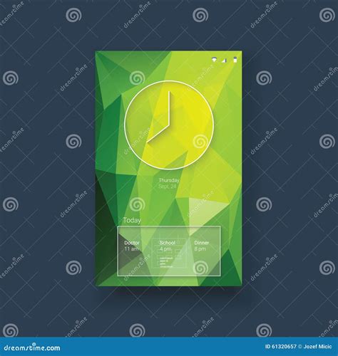 Smartphone Mobile User Interface App With Clock Cartoon Vector CartoonDealer Com 61320657
