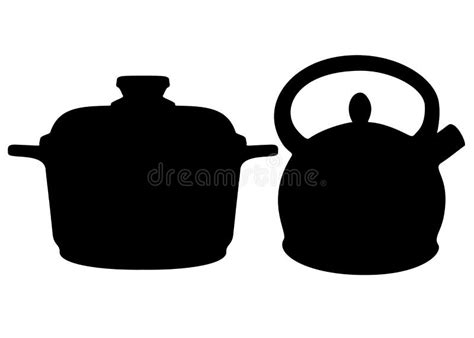 Pot And Kettle Included Stock Vector Illustration Of Saucepan 212293906