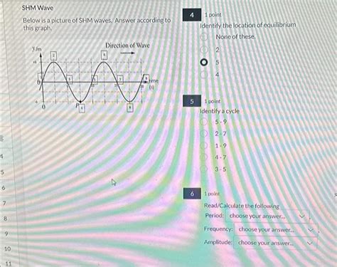 Solved 4 5 6 7 8 9 10 11 Shm Wave Below Is A Picture Of Shm