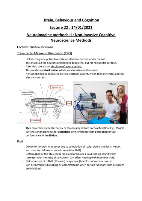 Bbc L22 Neuroimaging Methods Ii Brain Behaviour And Cognition