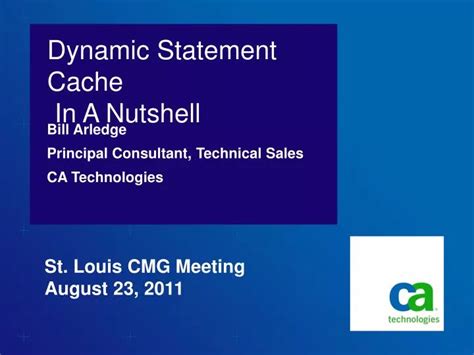 PPT Dynamic Statement Cache In A Nutshell PowerPoint Presentation Free Download ID