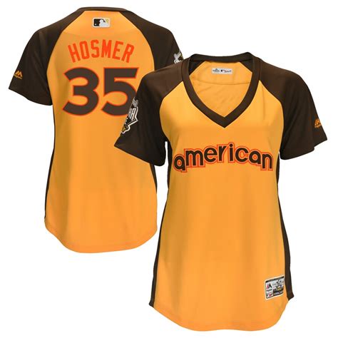 Majestic Eric Hosmer Kansas City Royals Womens Yellow 2016 Mlb All Star Game Cool Base Batting