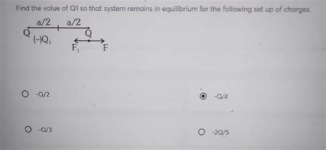 Find The Value Of Q1 So That System Remains In Equilibrium For The Follow