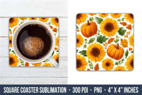 Fall Square Coaster Graphic By Art Fanatic · Creative Fabrica