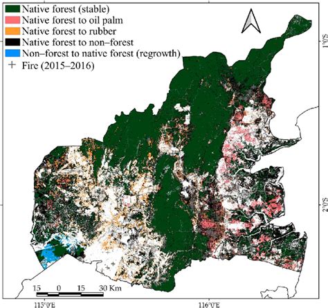 Native Forest Conversion To Non Forest Oil Palm And Rubber Download Scientific Diagram