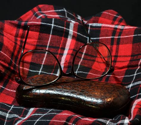 Plaid Glasses Case Eyeglasses Free Photos On