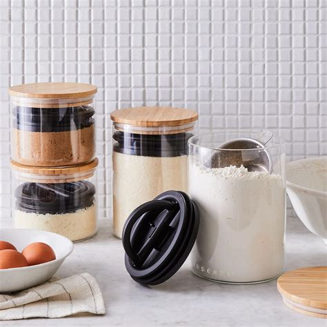 Easy And Convenient Kitchen Storage With Glass Containers Home