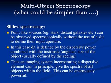Ppt Multi Slit Spectroscopy Powerpoint Presentation Free Download Id3393865