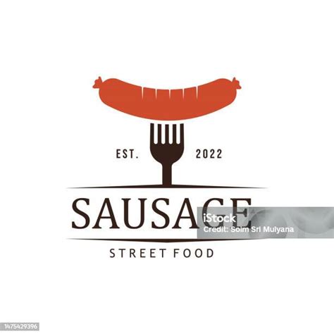 소시지 로고 템플릿입니다 길거리 음식 로고 아이콘입니다 거리에 대한 스톡 벡터 아트 및 기타 이미지 거리 건강에 좋지 않은 음식 고기 Istock