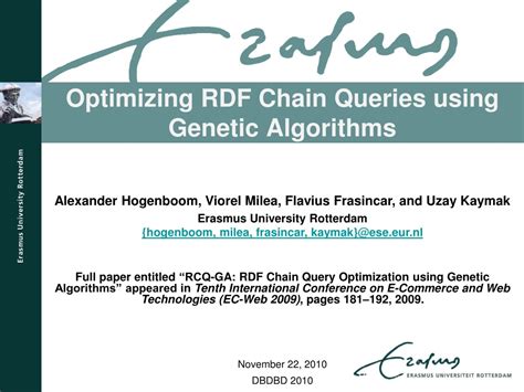 Ppt Optimizing Rdf Chain Queries Using Genetic Algorithms Powerpoint