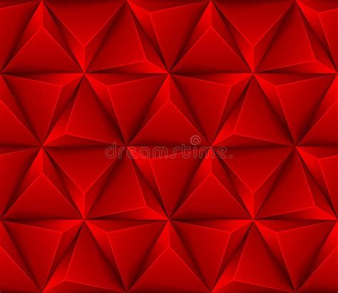 3d Abstract Seamless Background With Red Triangles Stock Vector Image