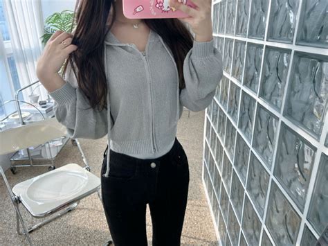 💕[미니후드지퍼] 귀여운 꾸안꾸 룩 투웨이지퍼 4color 5만원 이상 구매시 마켓 옷 랜덤 발송 에이블리