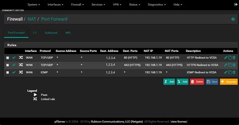 cannot ping public ip address externally pfsense