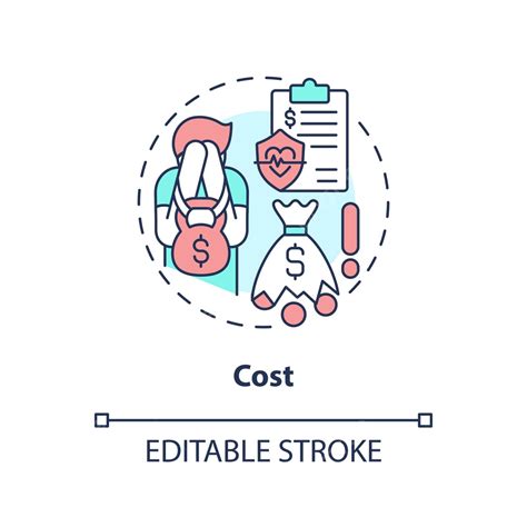 Cost Concept Icon General Symbol Linear Vector General Symbol Linear Png And Vector With