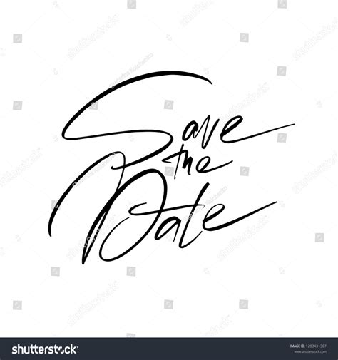 Save Date Vector Calligraphy Incription Modern Stock Vector Royalty Free 1283431387 Shutterstock