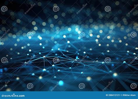 3d Rendering Of Abstract Technology Background With Connection Lines